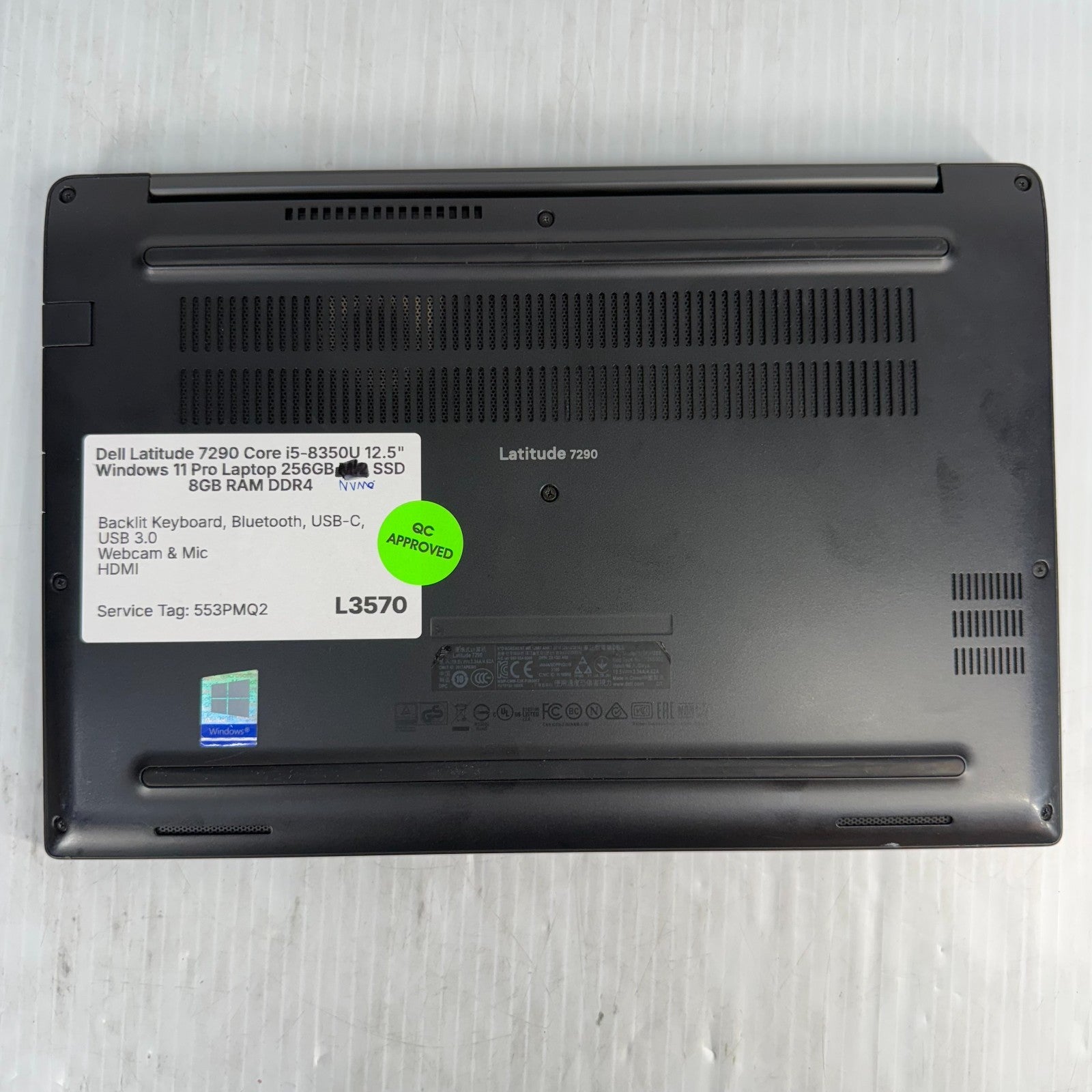 Dell Latitude 7290 i5-8350U 12.5" Windows 11 Pro Laptop 256GB SSD 8GB ...