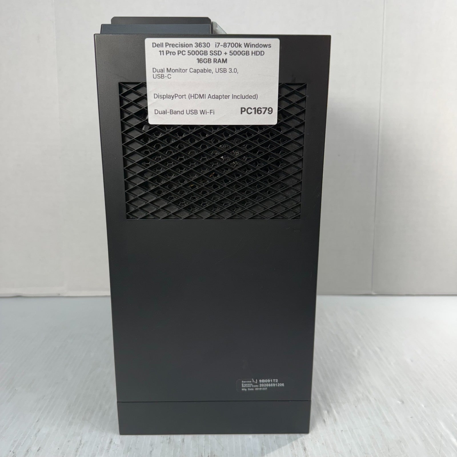 Dell Precision 3630 MT i7-8700k Windows 11 Pro PC 500GB SSD + 500GB HD ...