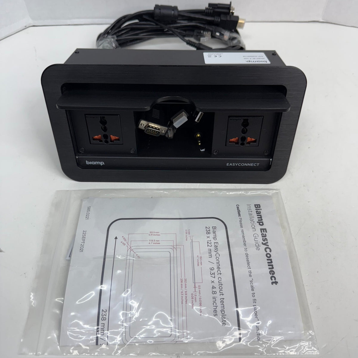 Biamp EC-P-UNI Easy Connect Wall Control Panel – Universal PoE AV Cont ...