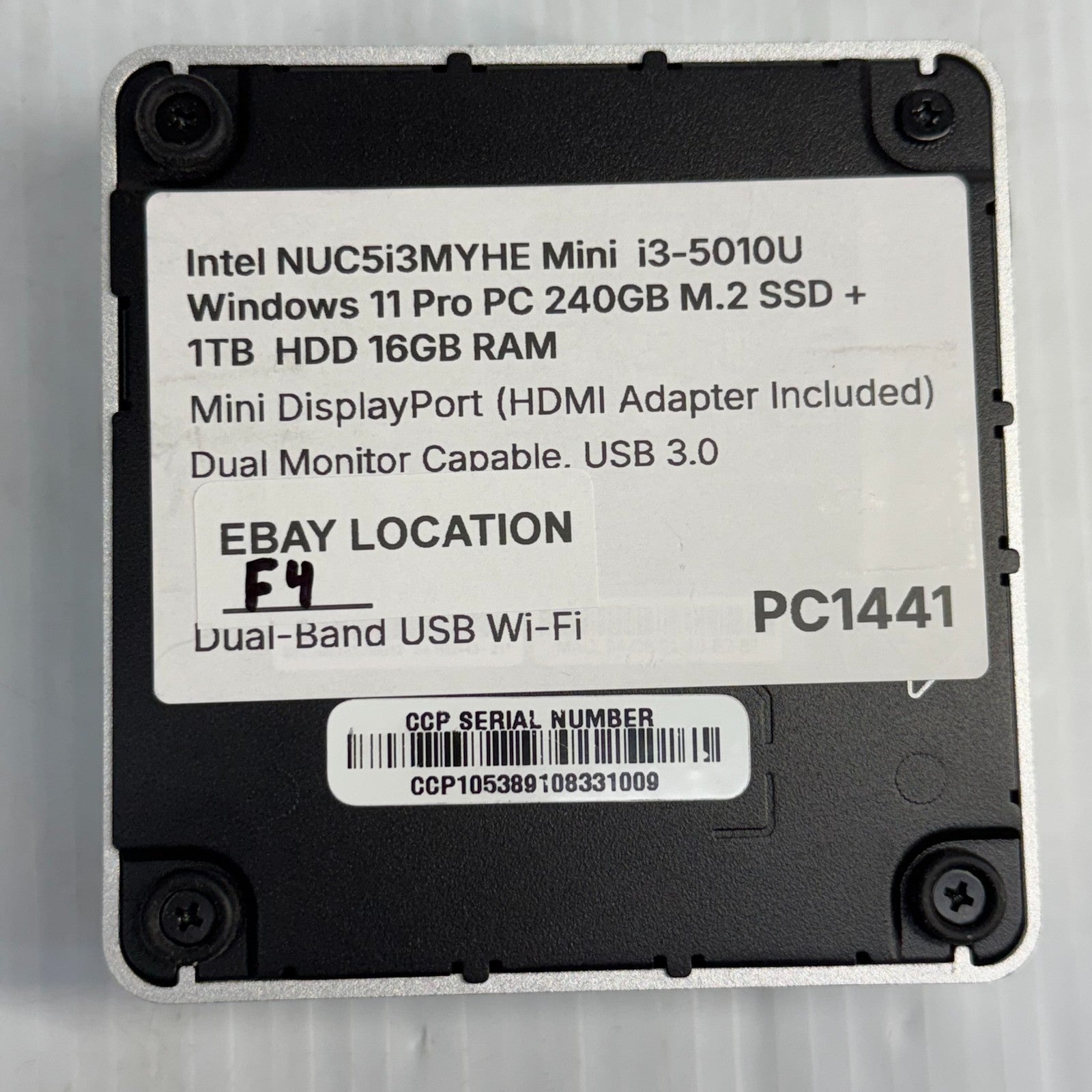 Intel NUC5i3MYHE Core i3 Windows 11 Pro 25H2 Mini PC 240GB SSD + 1TB H ...